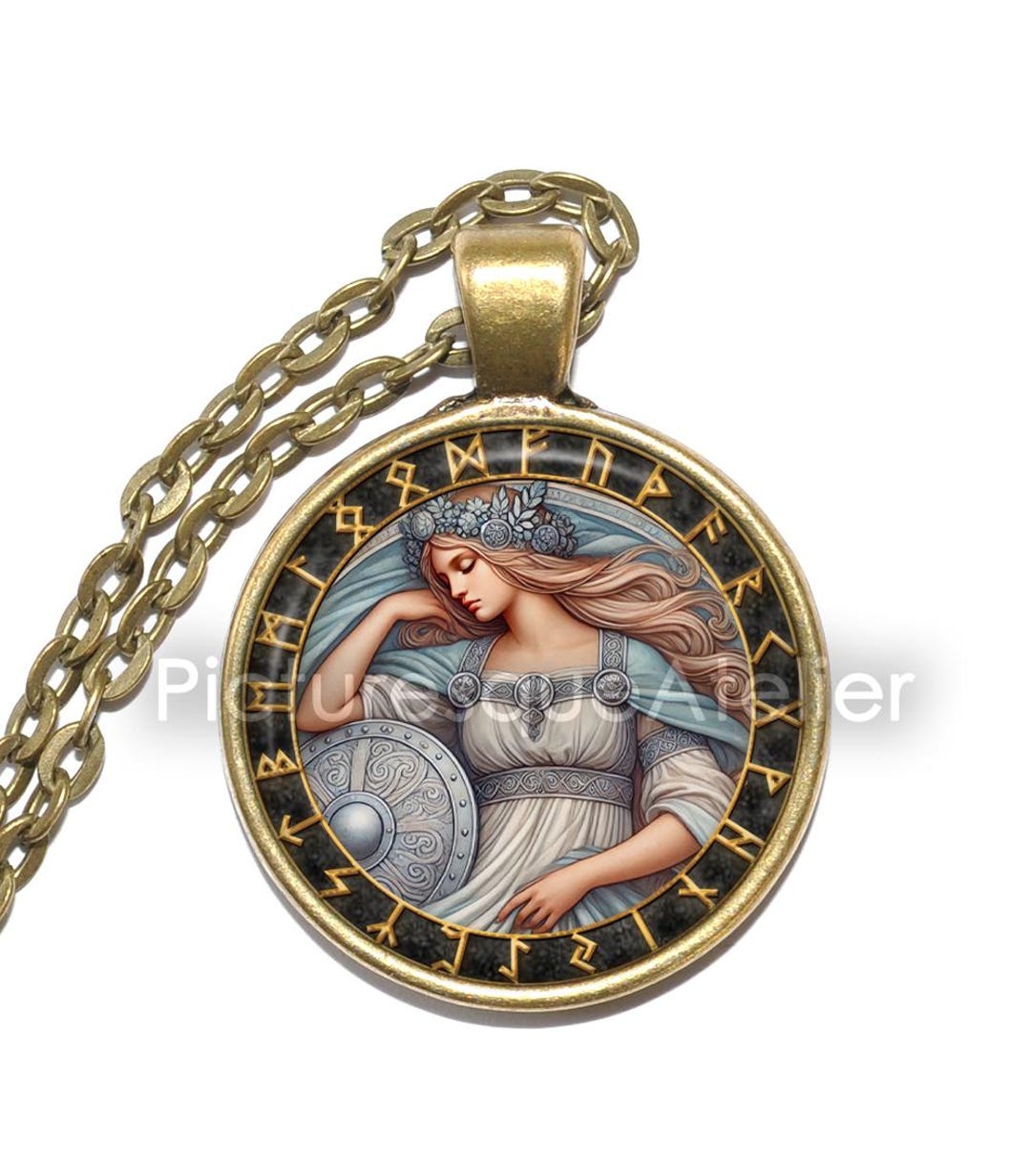HLIN Necklace/keyring, Norse, Goddess of Protection, Goddess of ...