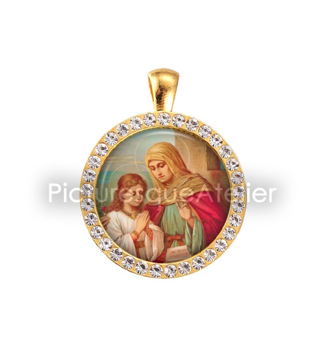 SAINT ANNE Pendant, Patron Saint of Unmarried Women, Patron Saint of ...