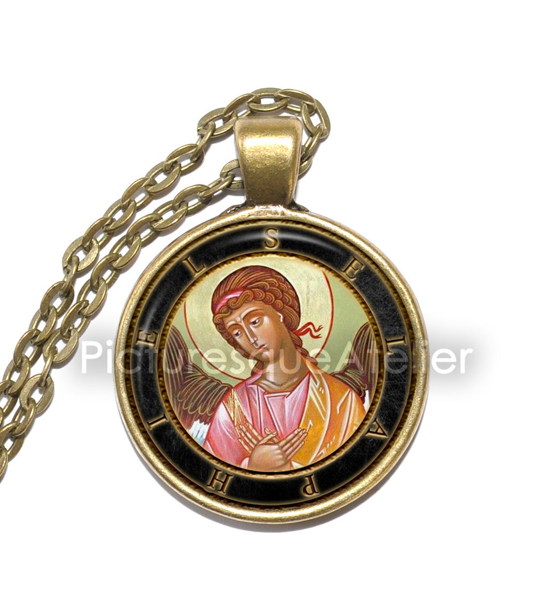 ARCHANGEL SELAPHIEL Necklace, Archangel, Angel of Prayer, One Who Prays ...