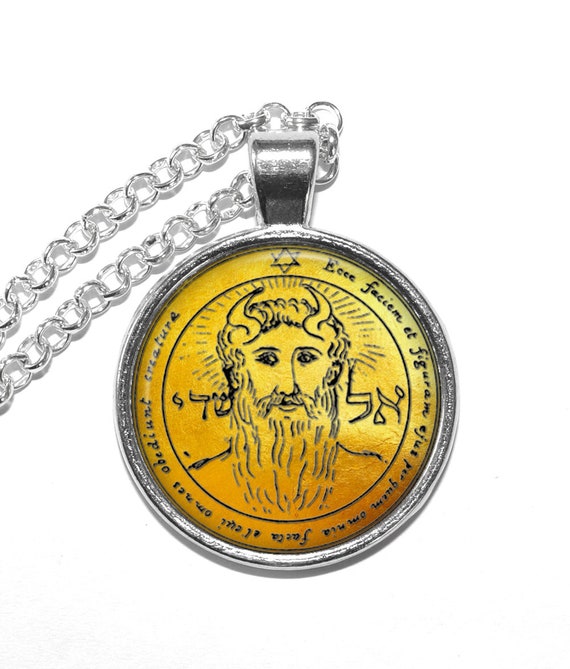 KING SOLOMON SEAL 33 Necklace First Pentacle of the Sun Symbol Helps to Fulfill Desires Art Pendant