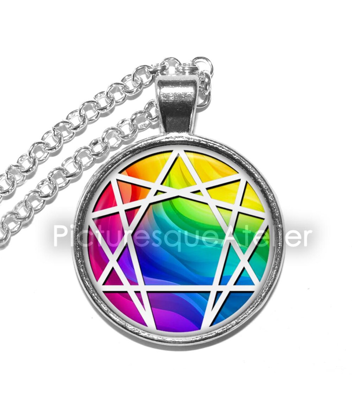 ENNEAGRAM SYMBOL Necklace, Personality Types, Human Behavior, Human ...