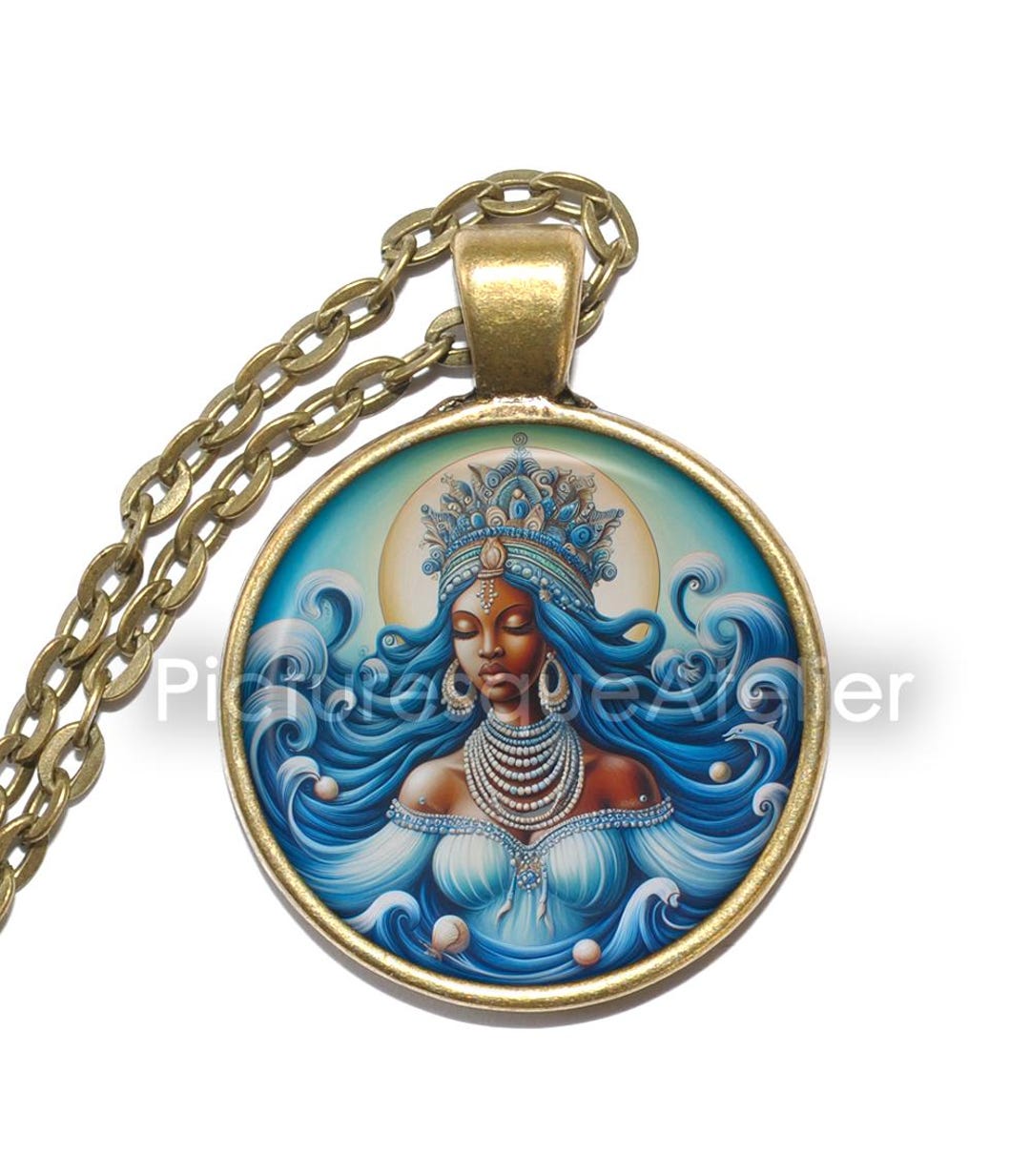 YEMAYA Necklace/keyring, Water Spirit, Mermaid, Goddess of Love ...