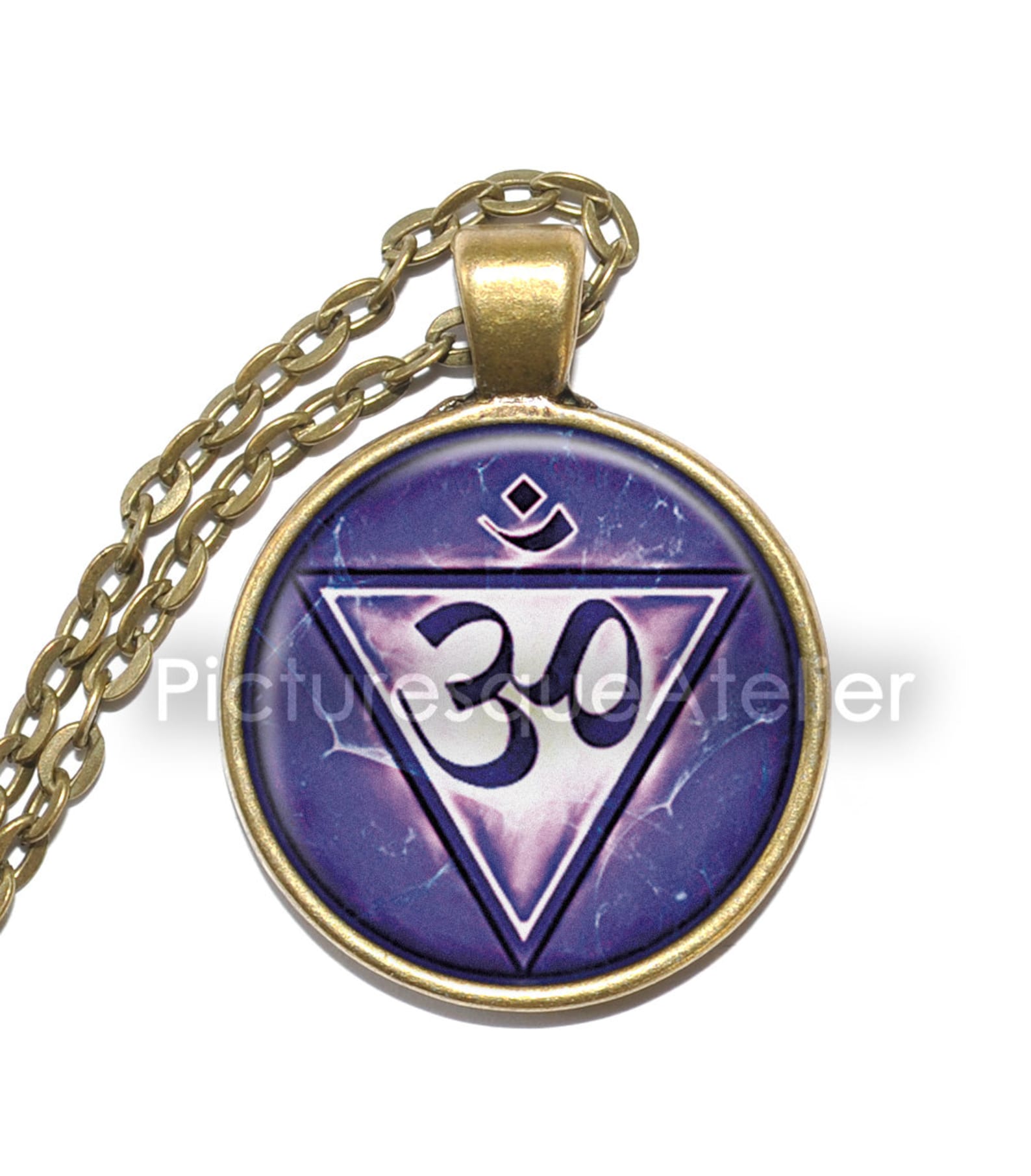 AJNA Third Eye CHAKRA Necklace, Chakra Symbol, Chakra Healing ...