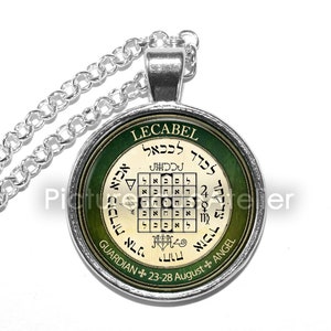 ANGEL LECABEL PENTACLE Necklace, Guardian Angel, Talisman, Protection ...