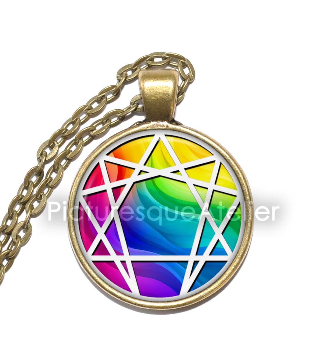ENNEAGRAM SYMBOL Necklace, Personality Types, Human Behavior, Human ...