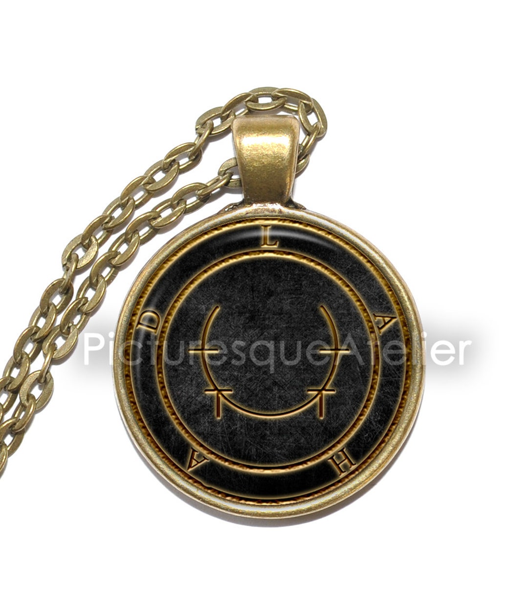 LAHAD Necklace, Summoning Sigil, Demon, the Devil Voice, Glass Pendant ...