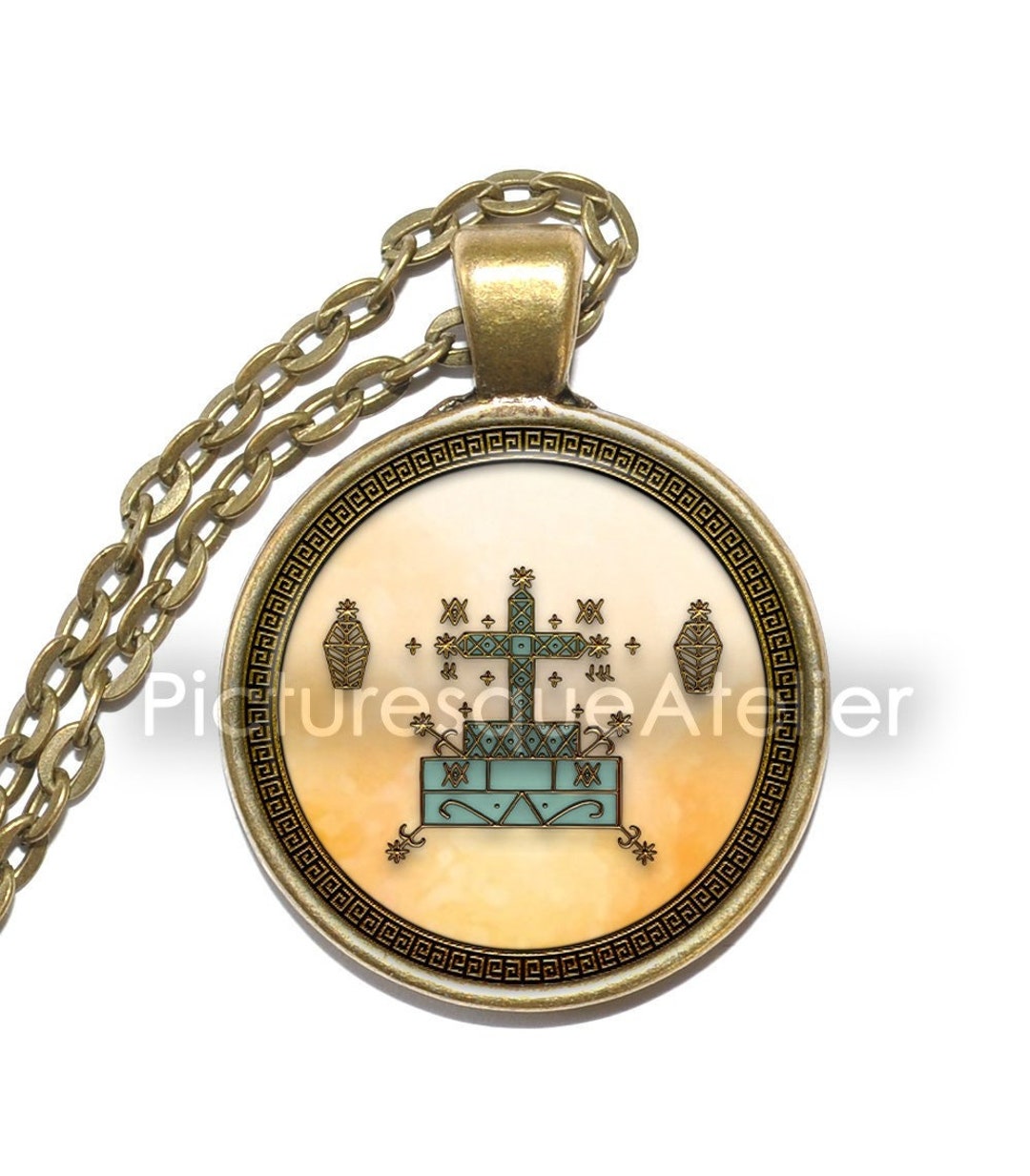 BARON SAMEDI Necklace, Voodoo, Veve, Loa, Powerful Healer, Spirit of ...