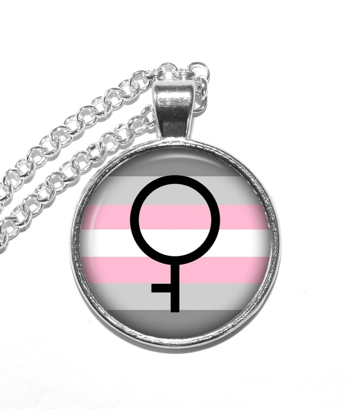 DEMIGIRL Necklace Pride Symbol Flag LGBT Nickel Free Art - Etsy