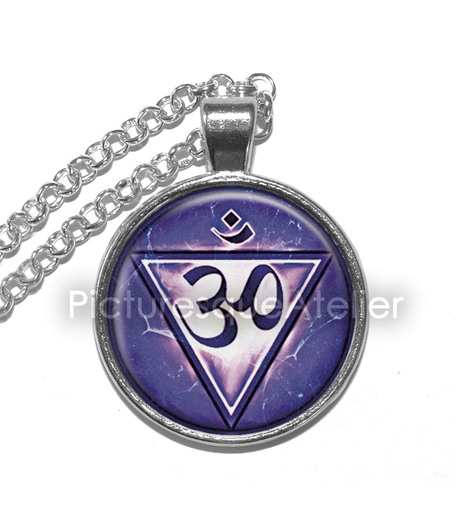 AJNA Third Eye CHAKRA Necklace, Chakra Symbol, Chakra Healing ...