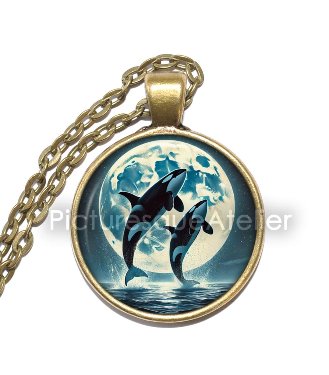 ORCA Necklace/keyring, Killer Whale, Orcinus Orca, Aquatic, Marine Mammal, Cetacean, Ocean ...