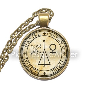 ARCHANGEL HANIEL SEAL Necklace, Archangel, Joy of God, Angel of Joy ...