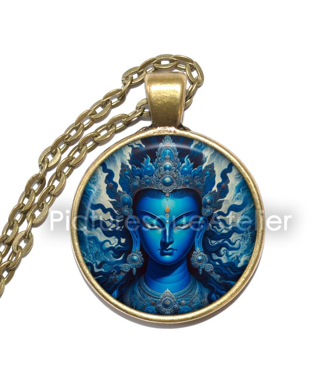 BLUE TARA Necklace/keyring, Ekajaṭī, Deity, Goddess, Vajra Tara ...