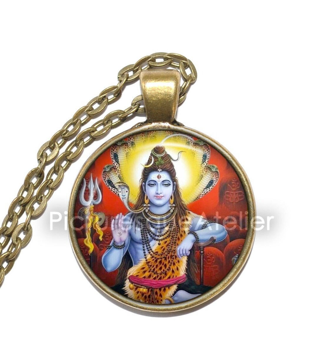 SHIVA Necklace, Deity, Hindu God, Hindu Necklace, Religious Necklace ...