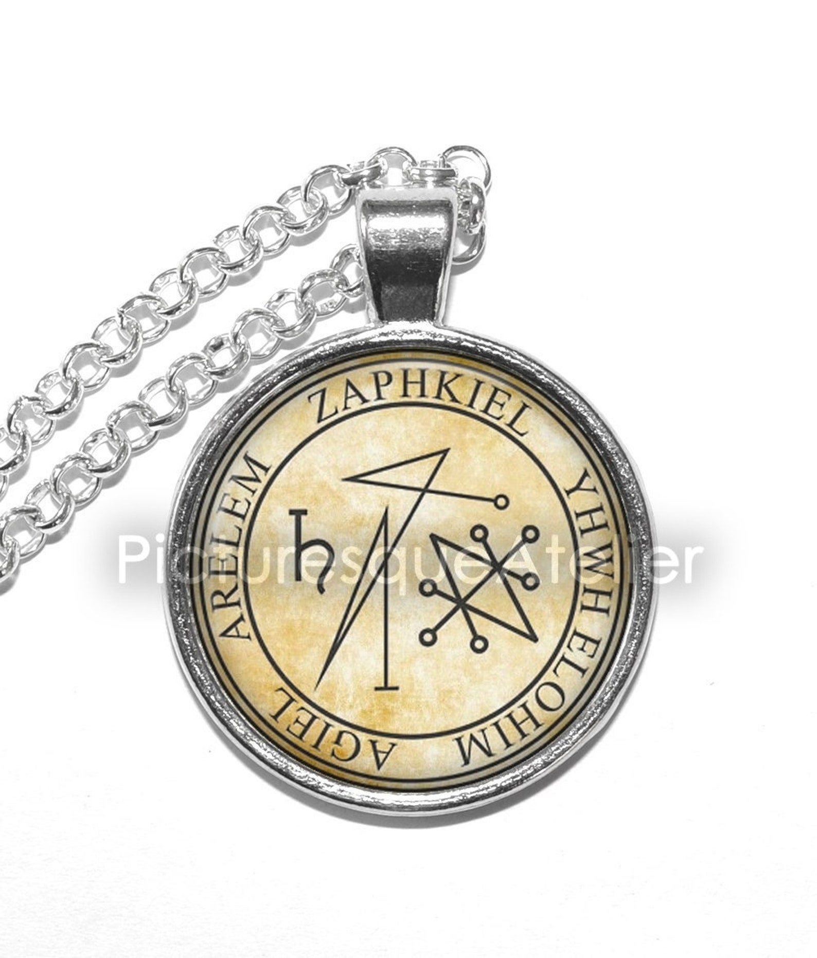 ARCHANGEL ZAPHKIEL SEAL Necklace God's Knowledge - Etsy