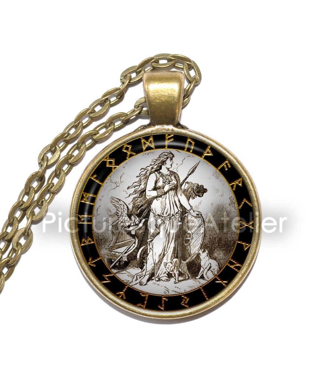 FREYA Necklace/keyring, Norse Goddess, Goddess of Fertility, Goddess of ...