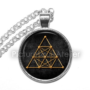 TETRACTYS SYMBOL Necklace, Mystical Symbol, Pythagoras, Pythagoreanism ...