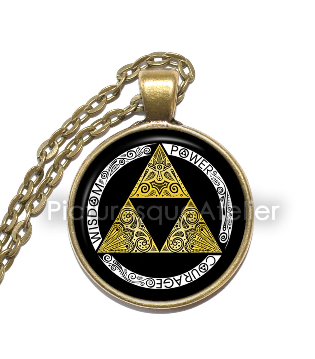 TRIFORCE Necklace, Symbol, Ocarina of Time, Legend of Zelda, Art ...