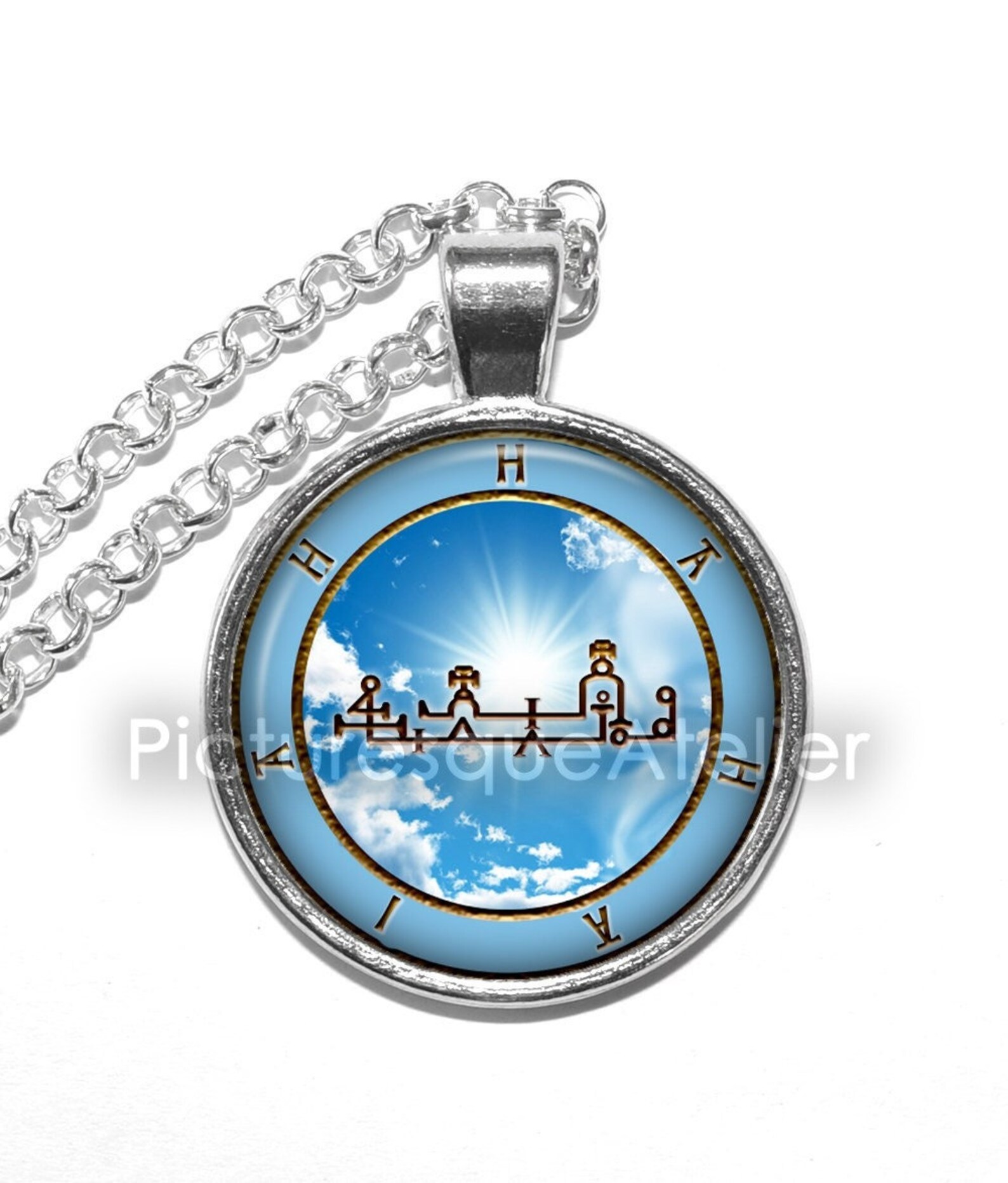ANGEL HAHAIAH SEAL Necklace Guardian Angel Talisman - Etsy