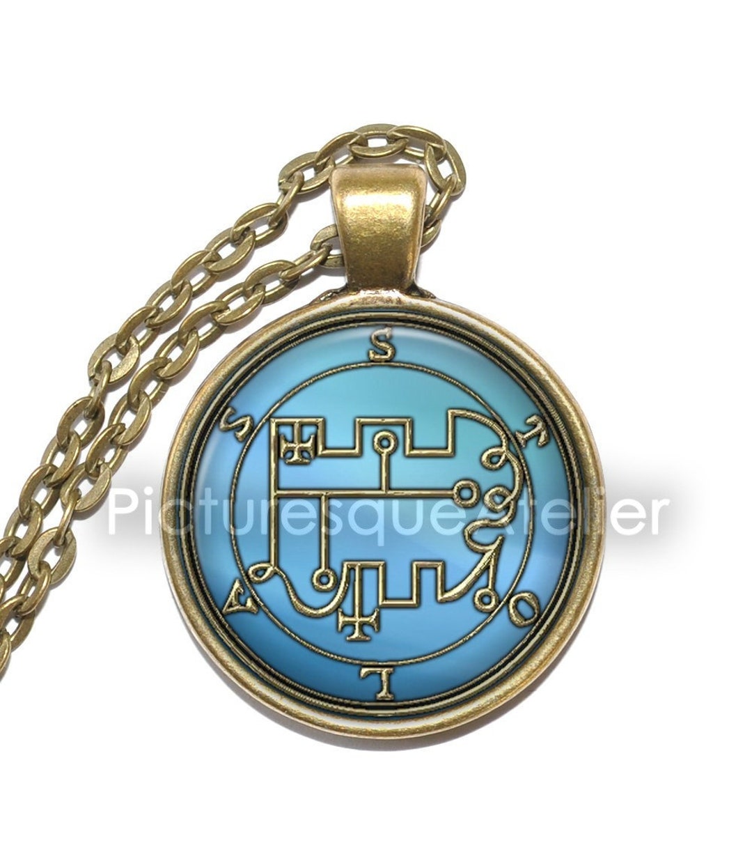 STOLAS Necklace, Sigil, Demon Prince, Day Demon, Goetia, Goetic Demon ...