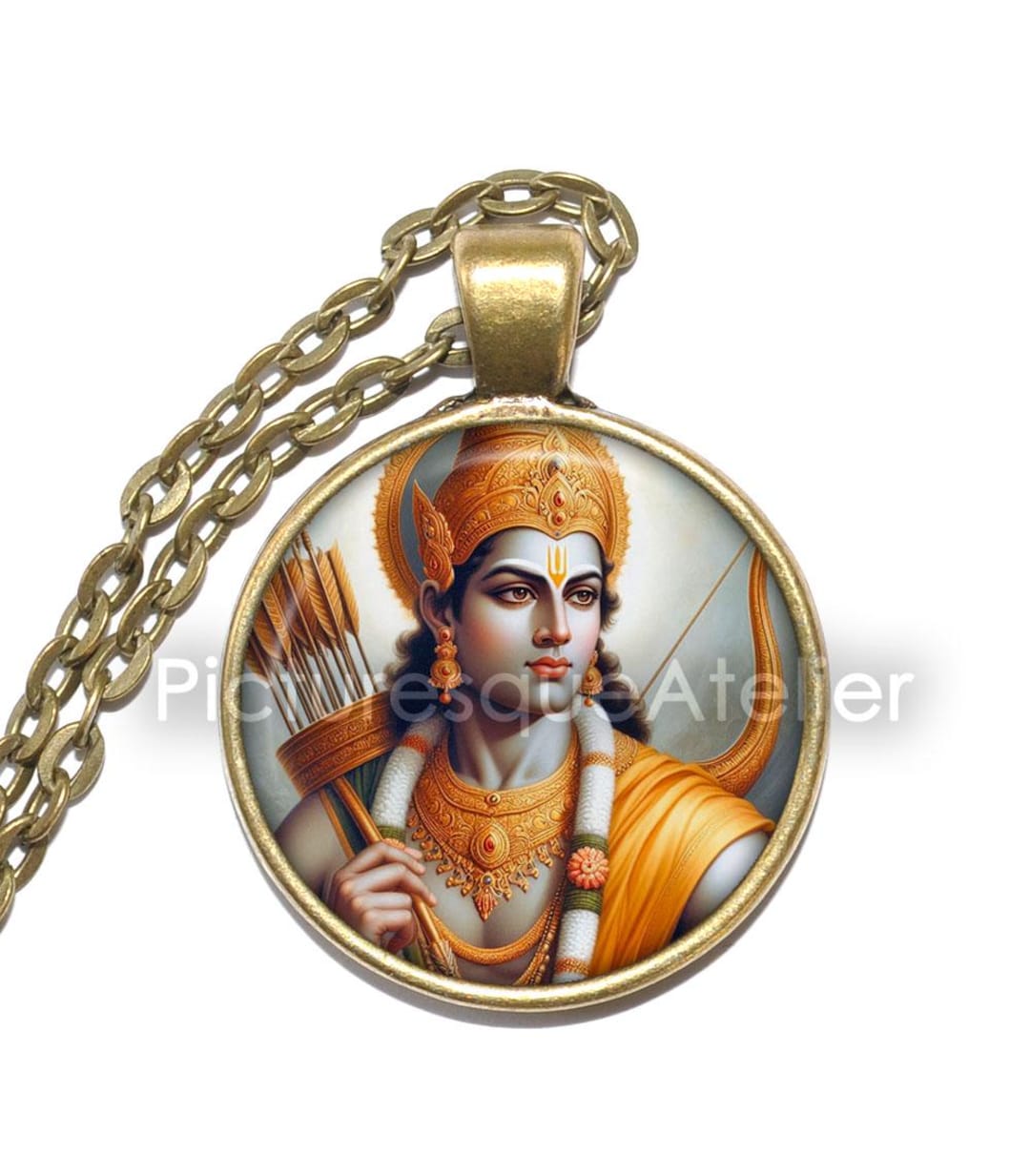RAMA Necklace/keyring, Deity, Hinduism, Seventh Avatar, Lord Vishnu ...