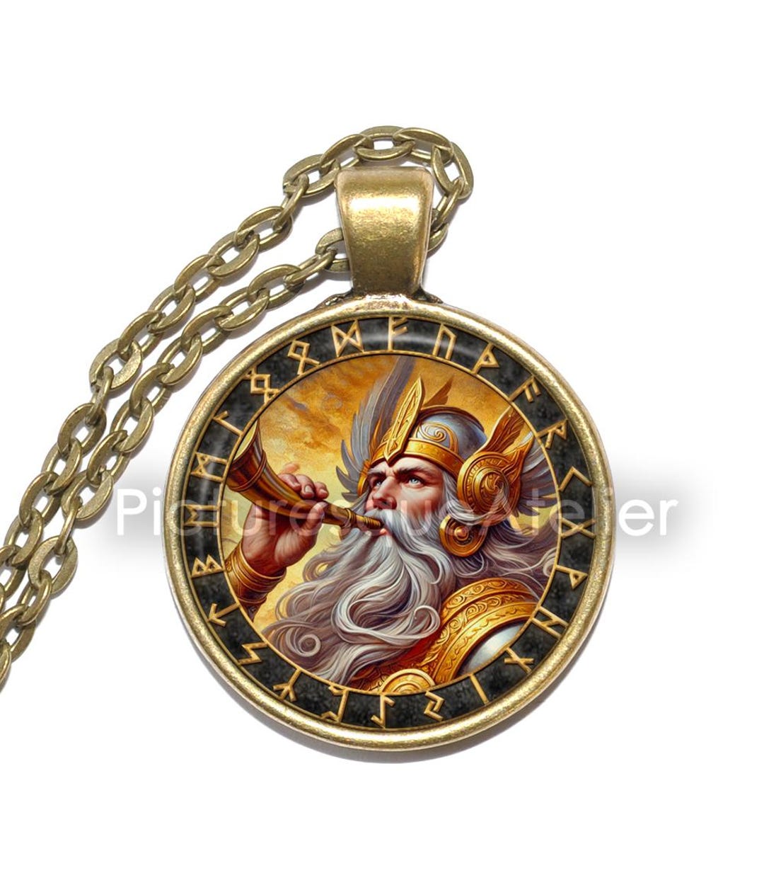 HEIMDALL Necklace/keyring, Norse God, the Watcher, Guardian, Asgard ...