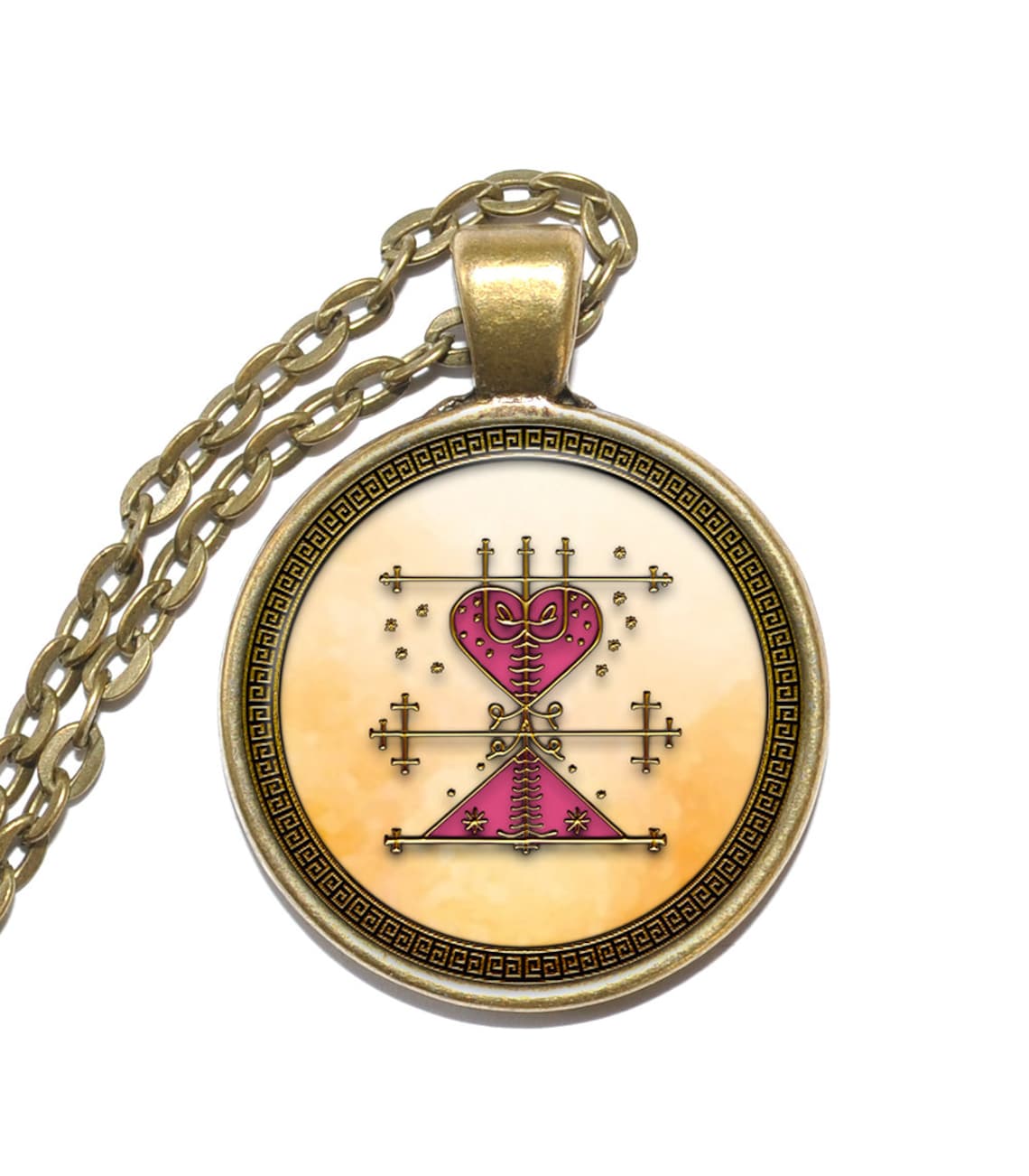 MAMAN BRIGITTE Necklace Voodoo Veve Loa Vodun Death Art | Etsy