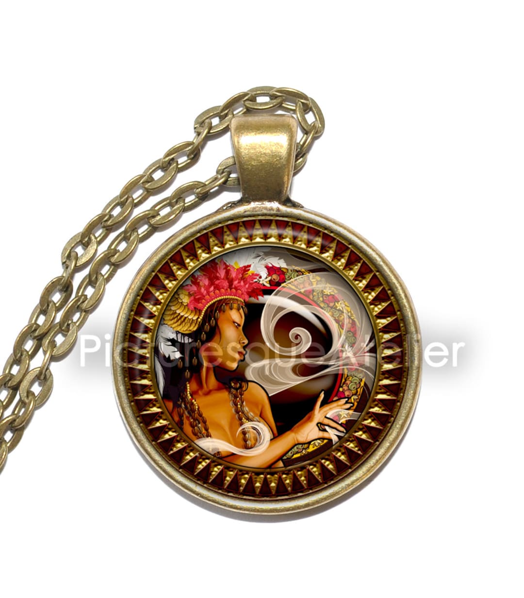 OYA Necklace African Goddess of Weather Goddess of Rebirth - Etsy