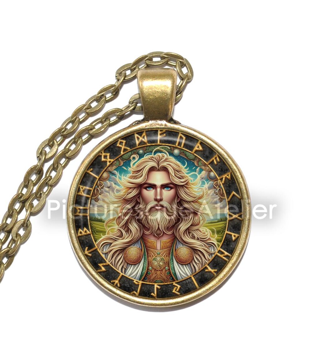 BALDER Necklace/keyring, Norse God, God of Light, Piety, Fair ...
