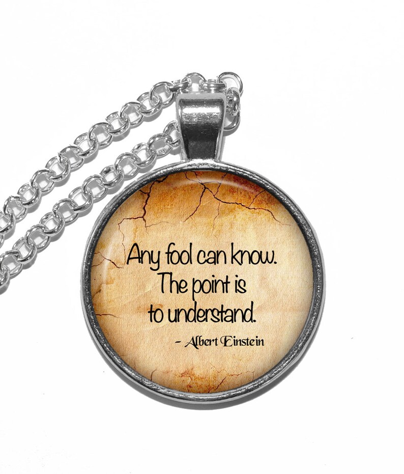ALBERT EINSTEIN QUOTE Necklace, German, Theoretical Physicist, Nobel ...