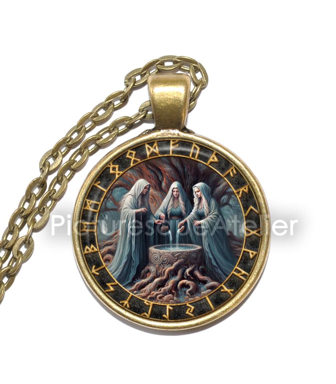 THE NORNS Necklace/keyring, Norse Mythology, Human Destiny, Urðr ...