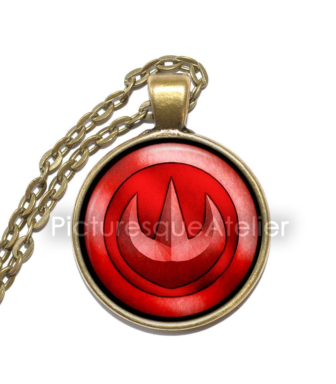 FIRE MEDALLION Necklace, Legend of Zelda, Link, Ocarina of Time, Six ...