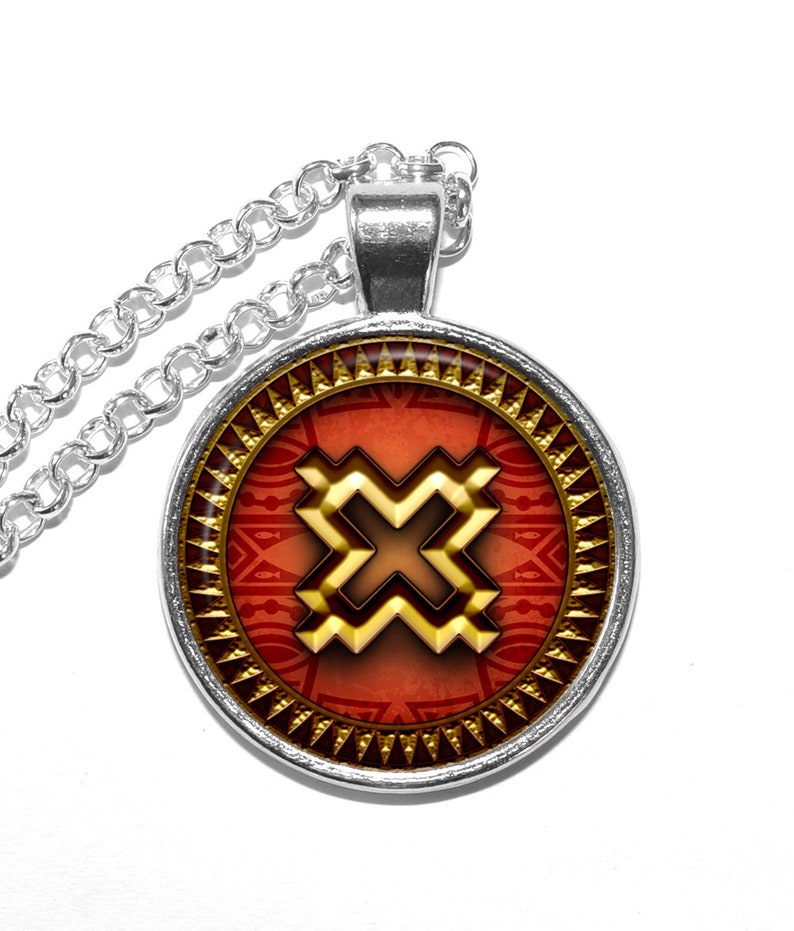 ABAN Necklace Adinkra Symbol Strength Seat of Power | Etsy