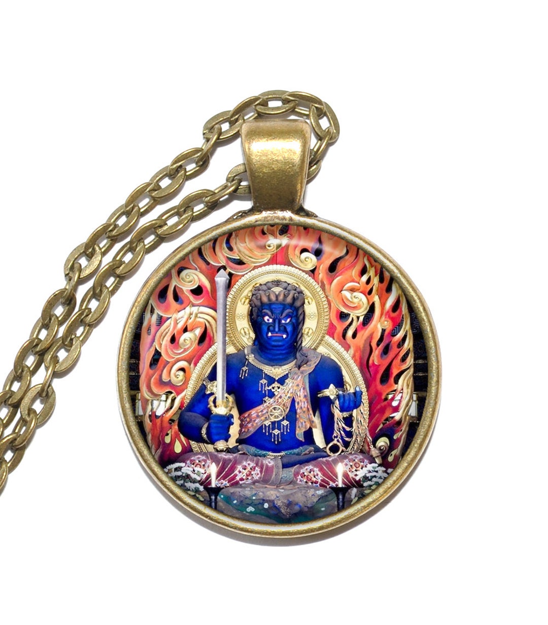 ACALA Necklace, Deity, Vidyaraja, Wisdom King, Protector of Buddhism ...