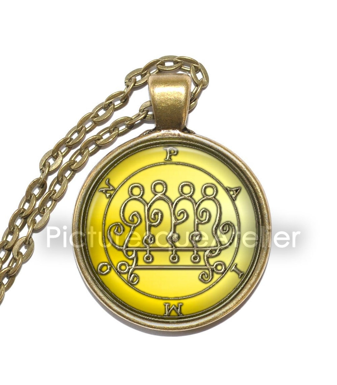 PAIMON Necklace, Sigil, Dark Lord, Demon King, Day Demon, Goetia ...