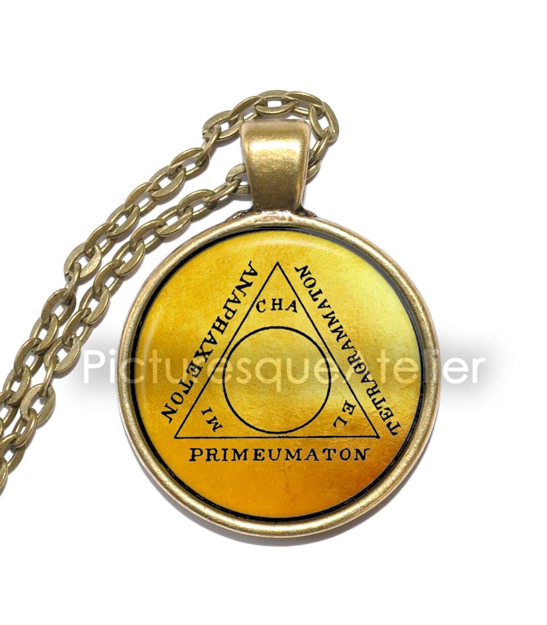 MAGICAL TRIANGLE of SOLOMON Necklace/keyring, Spirit Summoning, Goetic ...