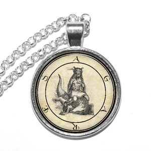 AGARES Necklace Agreas Demon Duke Day Demon Goetia Goetic | Etsy