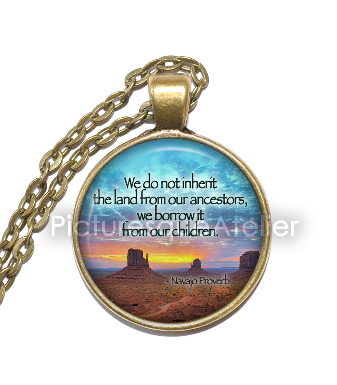 NAVAJO PROVERB Necklace, Native American, Diné, Naabeehó, Navaho, Tribe ...