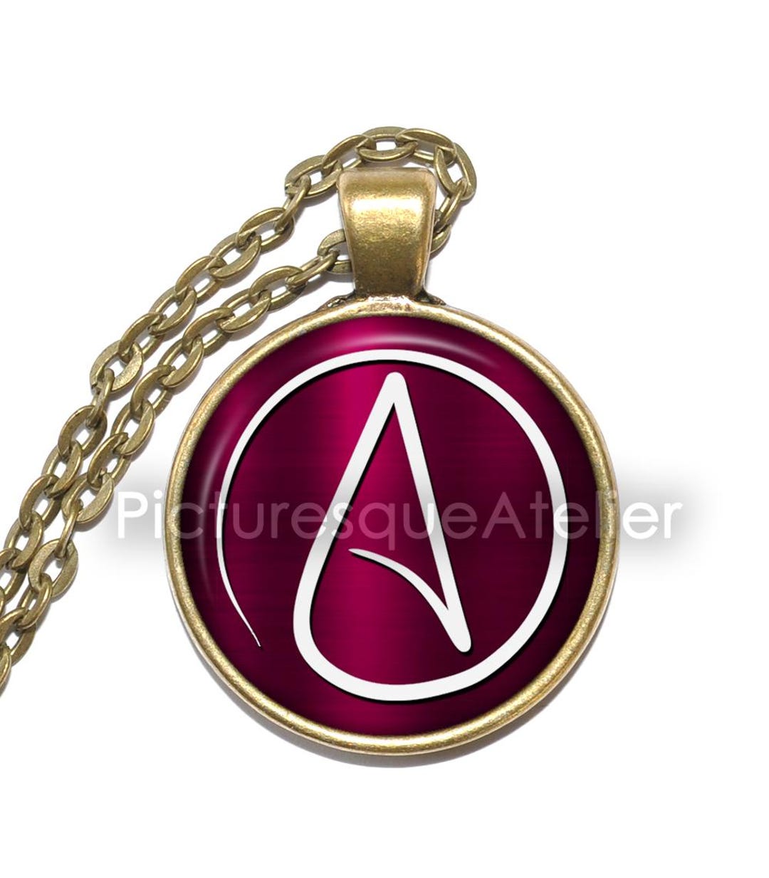 ATHEIST SYMBOL Necklace, Science, Reason, Naturalistic Worldview ...