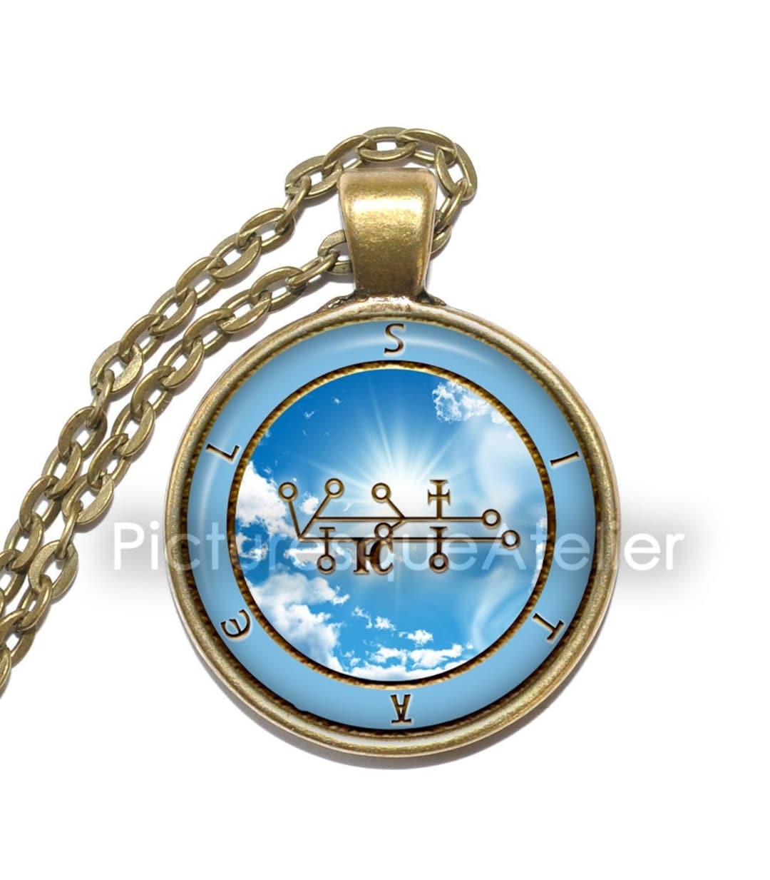 Collier ANGEL SITAEL SEAL, Ange gardien, Talisman, Protection, Symbole ...