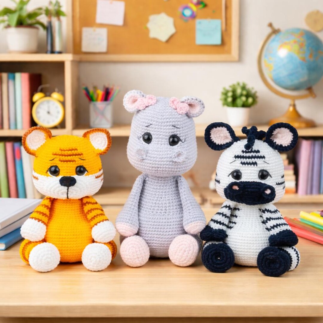 Zoo Animals Crochet Pattern - Etsy