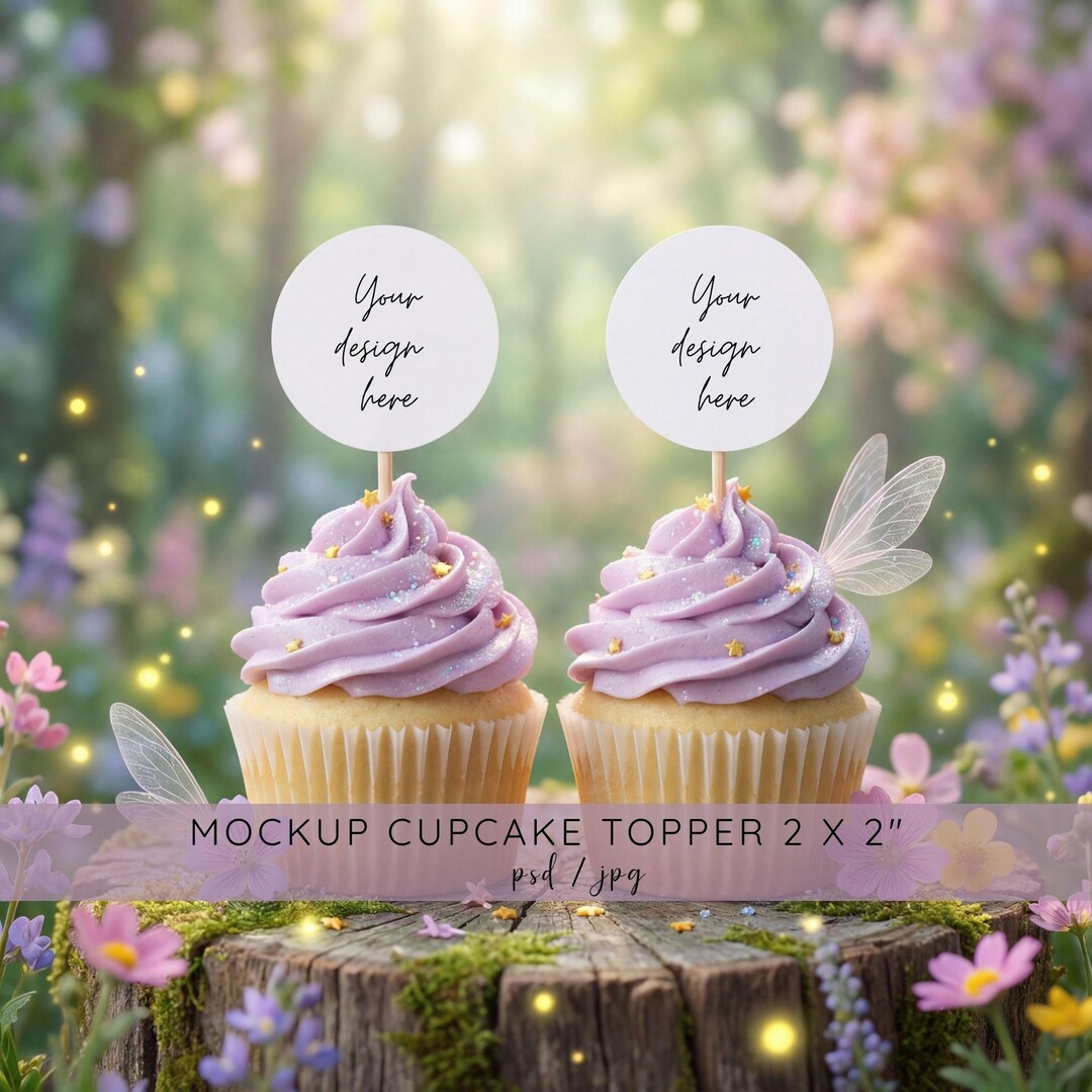 Fairy Cupcake Topper Mockup, 2x2 Inch, PSD JPG (digital Download) - Etsy
