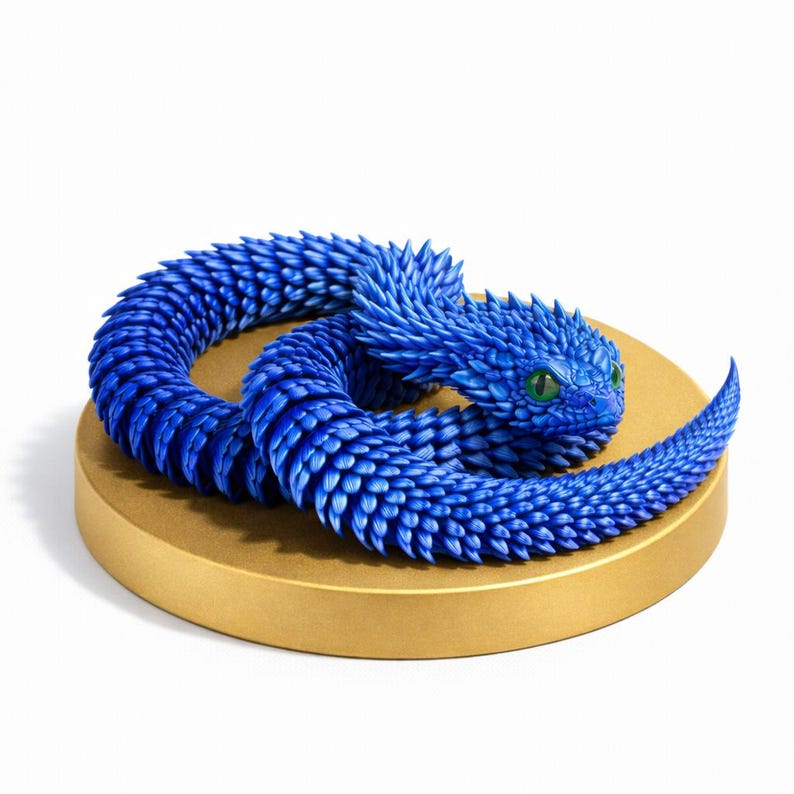 3D Printed Articulated Snake – Flexible PLA Animal Model, Desk Decor - Etsy