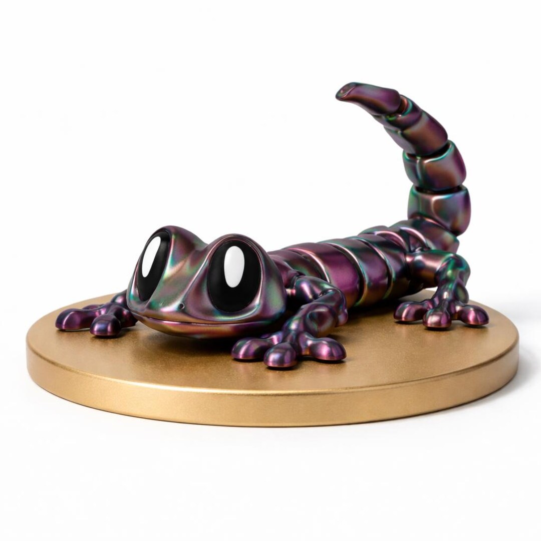 Articulated Gecko Toy – 3D Printed Magnetic Lizard, Eco-friendly Desk ...