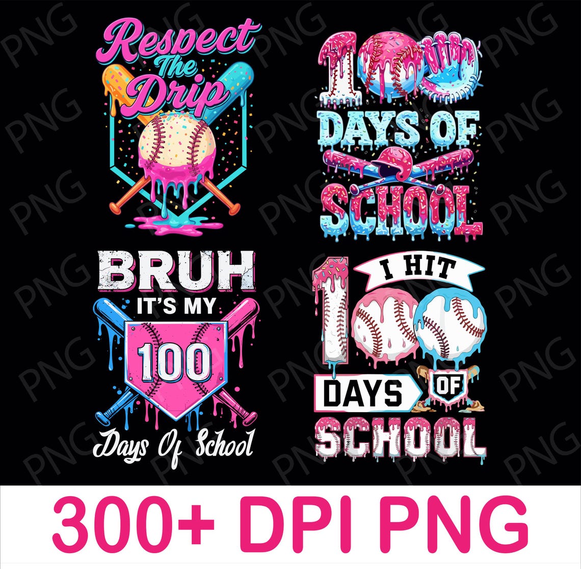 Baseball Drip PNG Bundle | Ice Cream Waffle Home Plate PNG | Baseball ...