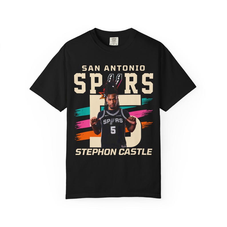 Victor Wembanyama, Castle, Fox Spurs Basketball, Go Spurs Go T-shirt ...