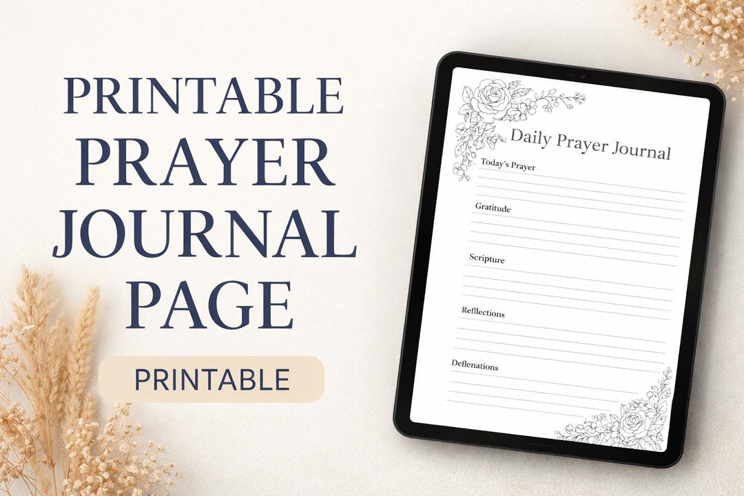 Printable Daily Prayer Journal Page A4 | Christian Prayer Worksheet ...