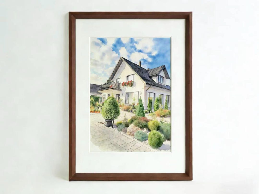 Custom Watercolor House Portrait Personalized Home Art - Etsy