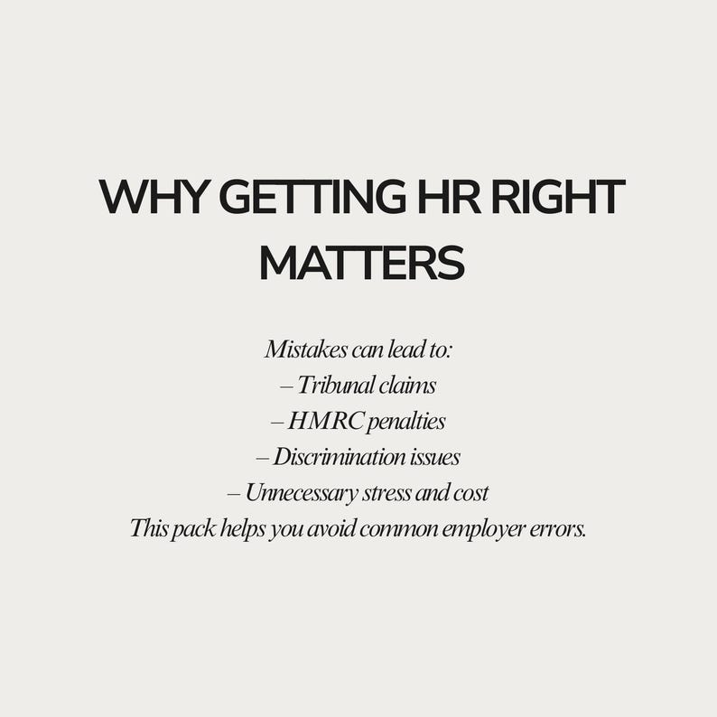 HR Starter Pack for UK Smes (2026 Compliant) – Contracts, Policies ...