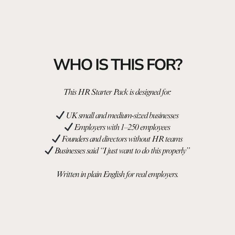 HR Starter Pack for UK Smes (2026 Compliant) – Contracts, Policies ...