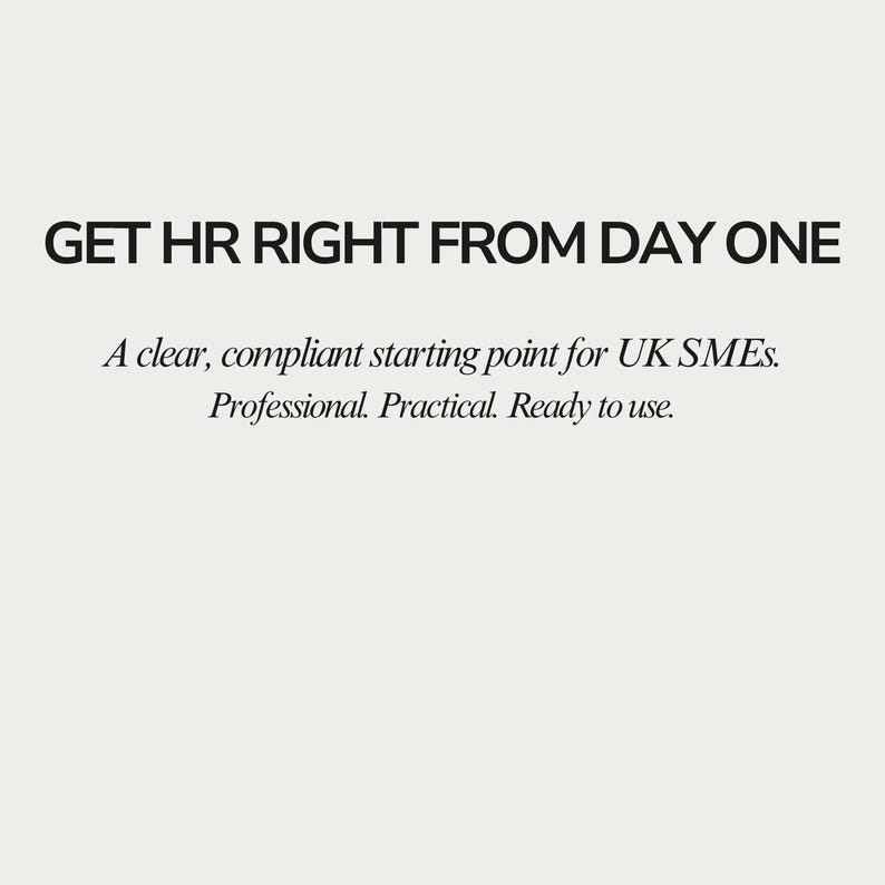 HR Starter Pack for UK Smes (2026 Compliant) – Contracts, Policies ...